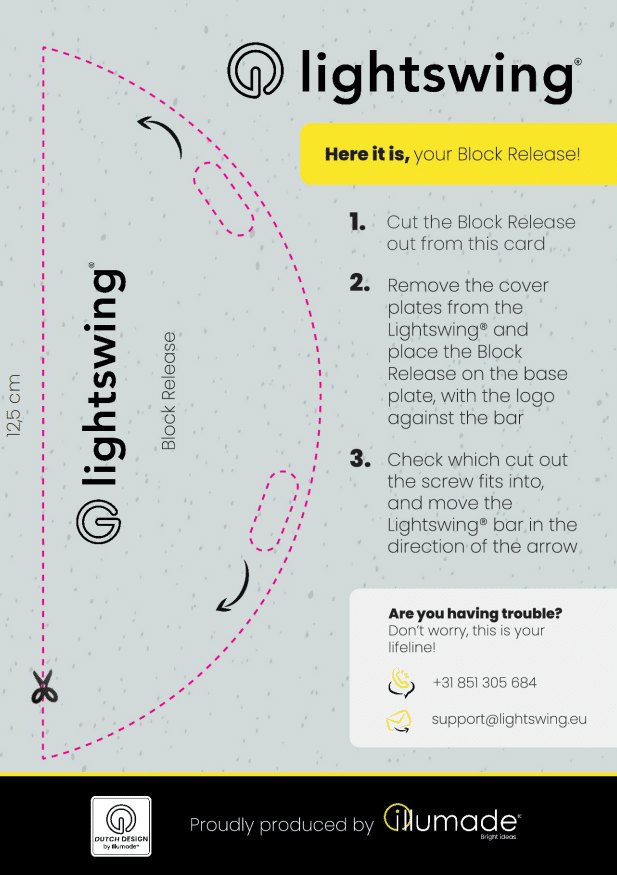 Unlock your Lightswing® with the - Block release - lightswing.eu